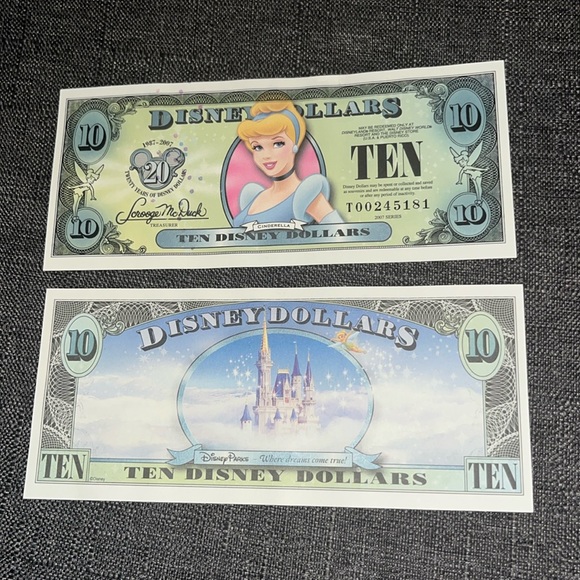 Disney | Other | Disney Dollar Cinderella Special Edition Dollar Bill ...